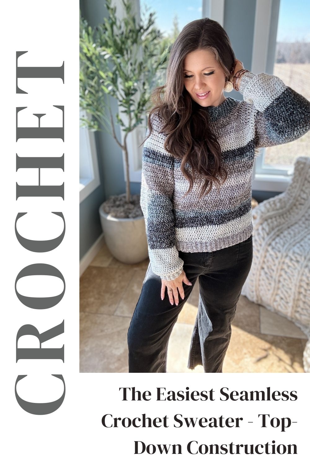 Easy Crochet Raglan Sweater - MJ's off the Hook Designs