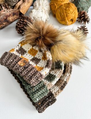 Rustic Buffalo Plaid Crochet Hat - MJ's off the Hook Designs