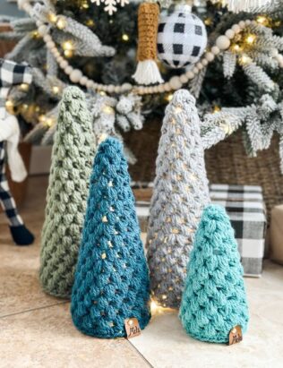 Puff Stitch Crochet Trees - MJ's off the Hook Designs