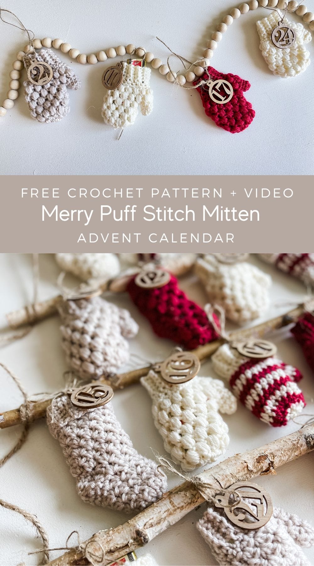 Mini Puff Stitch Mitten Crochet Pattern - MJ's off the Hook Designs