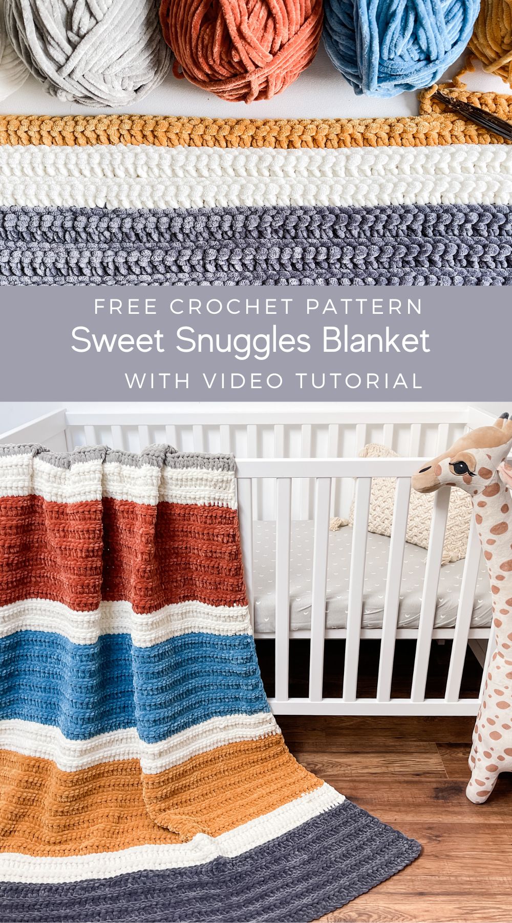 Ribbed Baby Blanket Crochet Pattern - MJ's off the Hook Designs