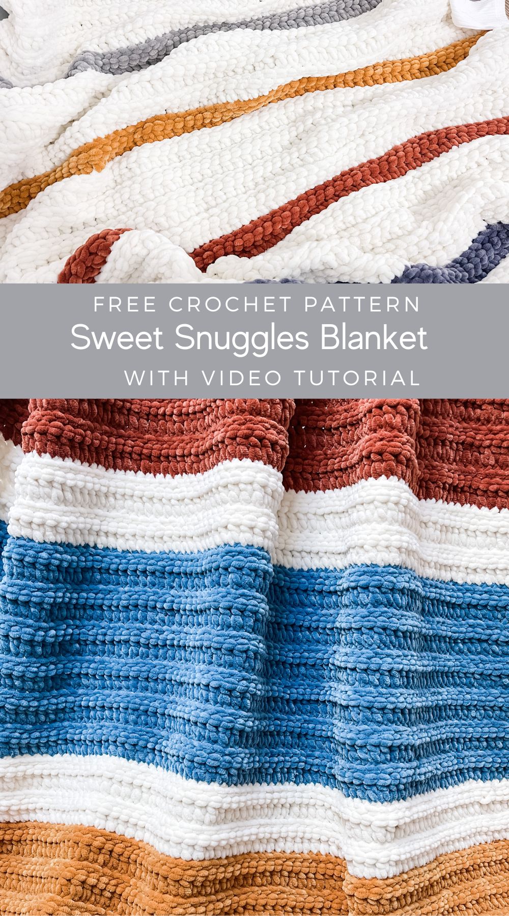 Ribbed Baby Blanket Crochet Pattern - MJ's off the Hook Designs