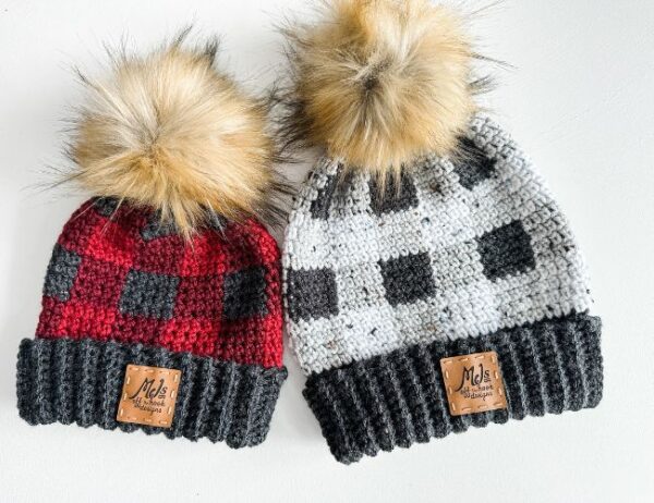 Rustic Buffalo Plaid Crochet Hat - MJ's off the Hook Designs