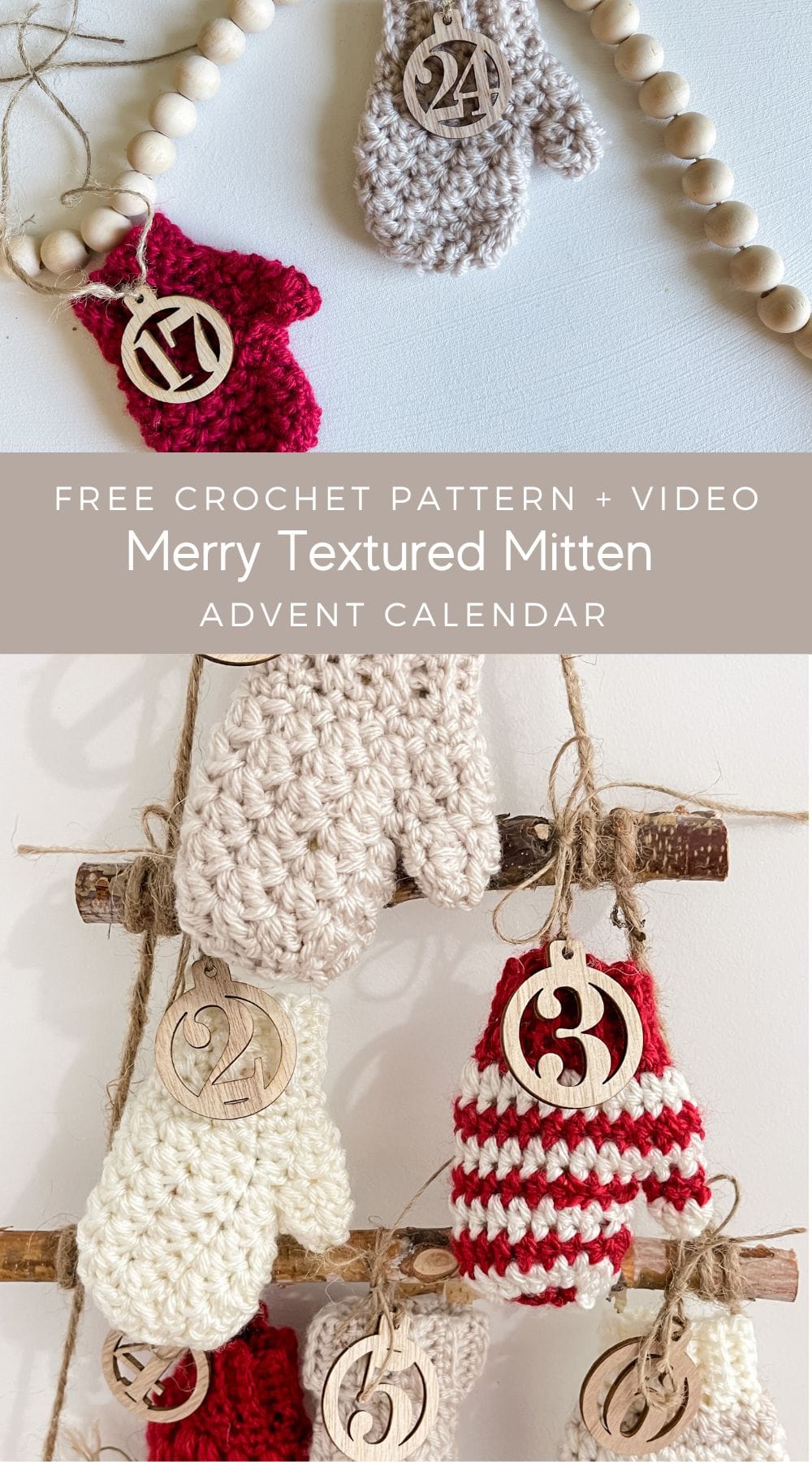 Mini Crochet Mitten Pattern - MJ's off the Hook Designs