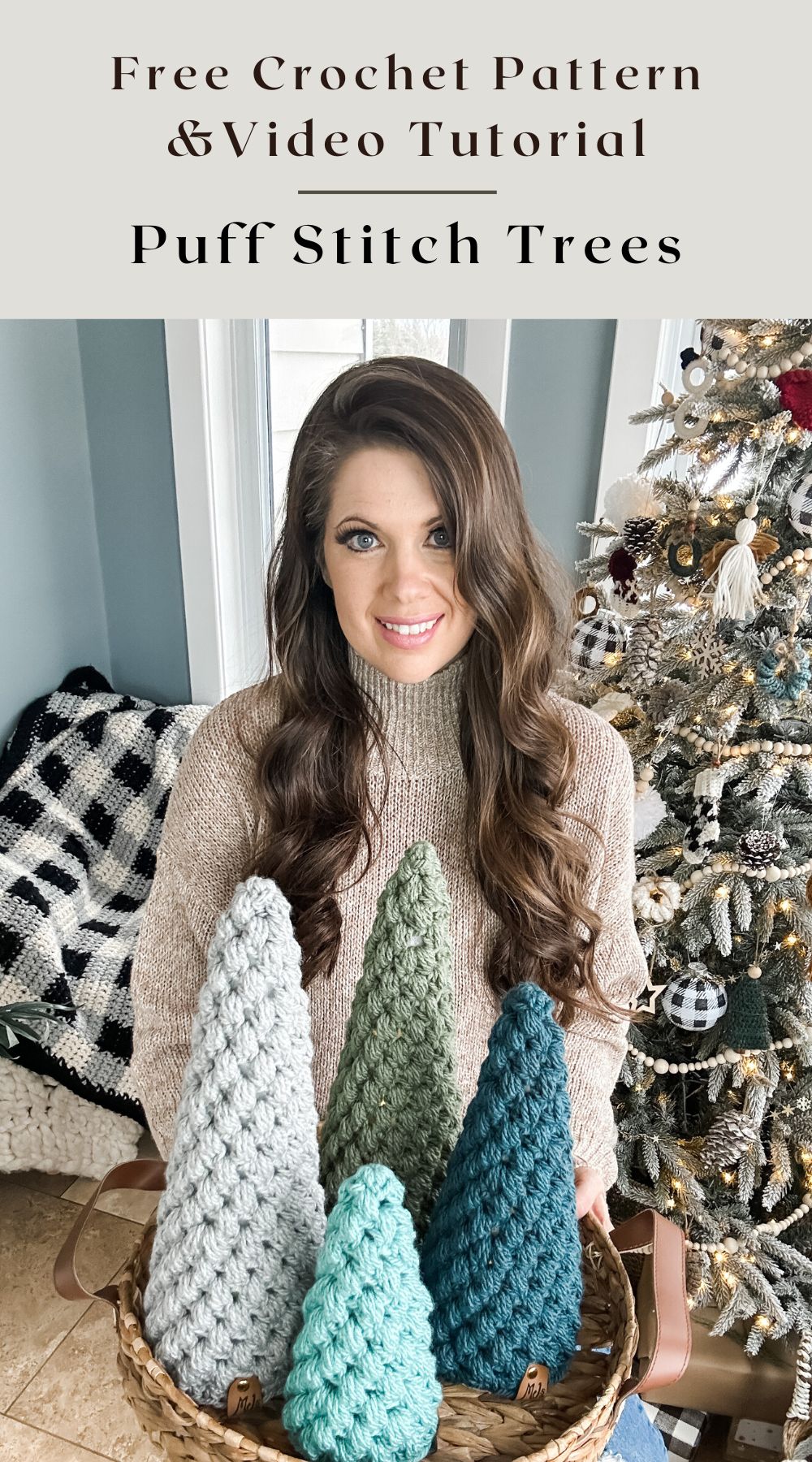 Puff Stitch Crochet Trees - MJ's off the Hook Designs