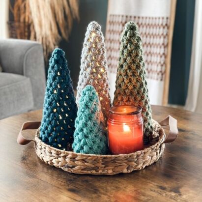 Puff Stitch Crochet Trees - MJ's off the Hook Designs