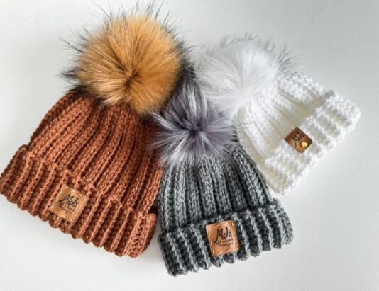 Chunky Ribbed Crochet Hat - MJ's off the Hook Designs