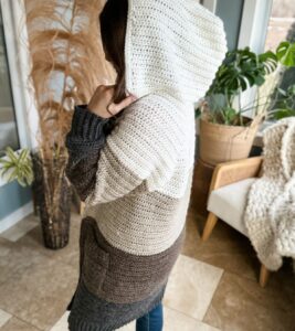 Crochet Colour Block Cardigan - MJ's off the Hook Designs