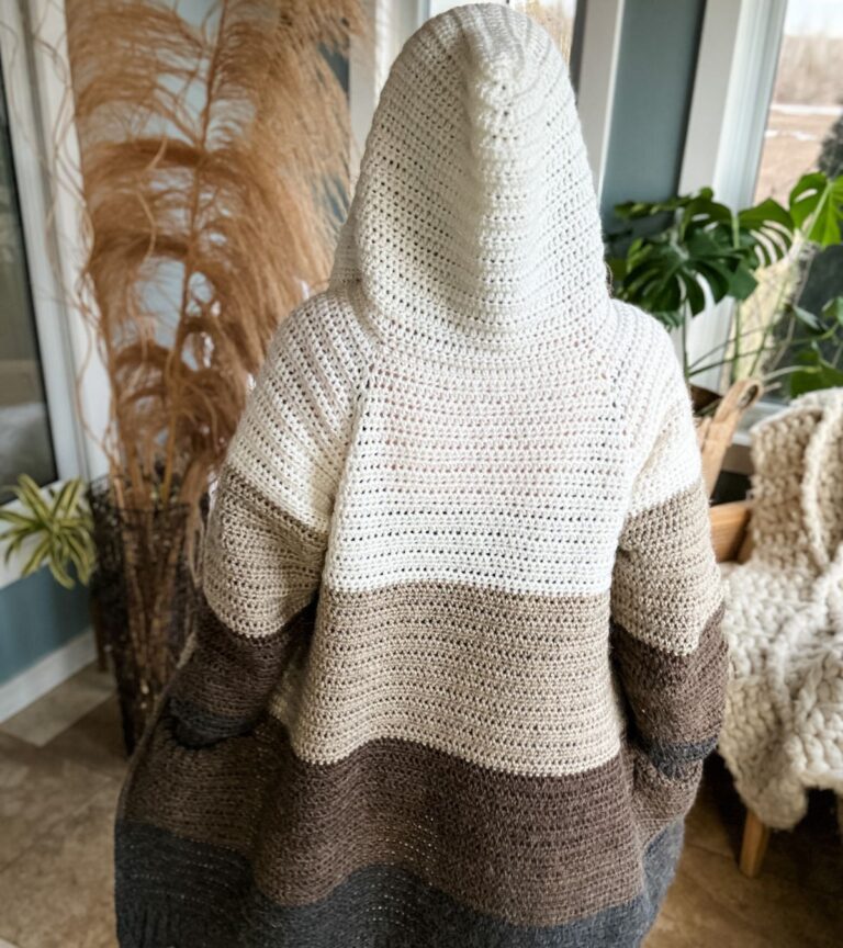 Crochet Colour Block Cardigan - MJ's off the Hook Designs