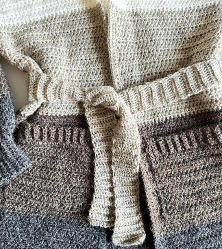 Crochet Colour Block Cardigan - MJ's off the Hook Designs