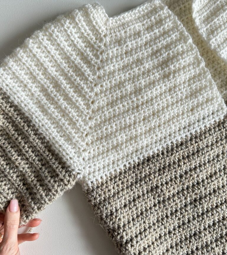 Crochet Colour Block Cardigan - MJ's off the Hook Designs