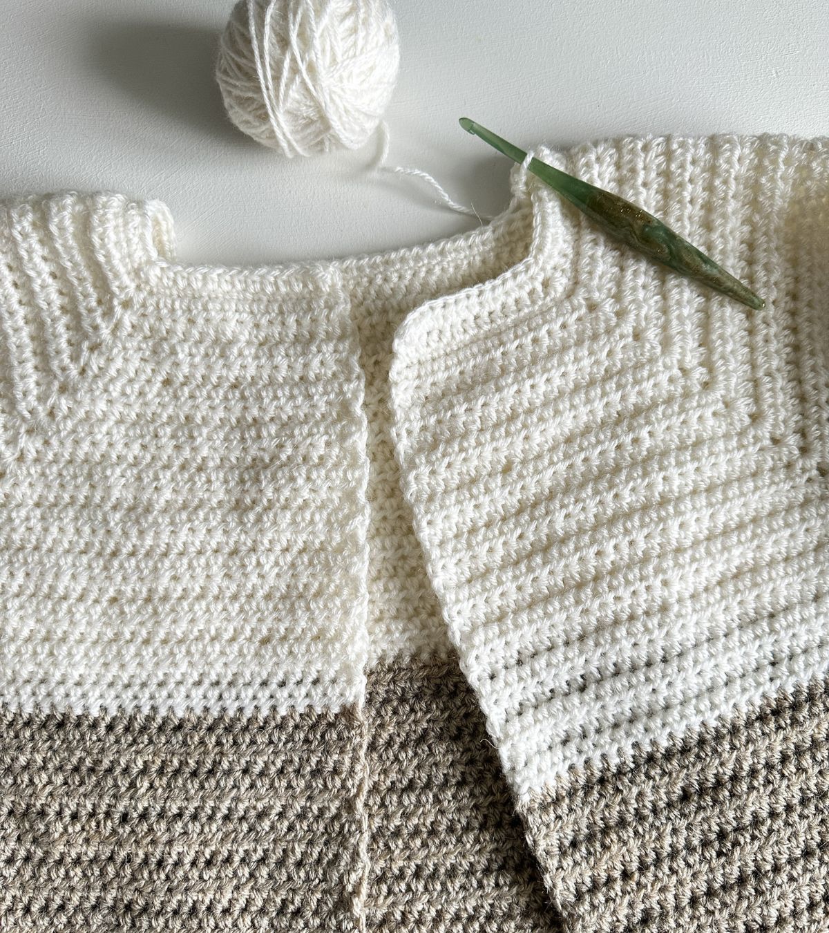 Crochet Colour Block Cardigan - MJ's off the Hook Designs