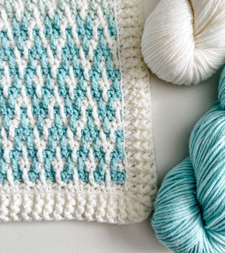 Rainbow Hugs Mosaic Crochet Blanket - MJ's off the Hook Designs
