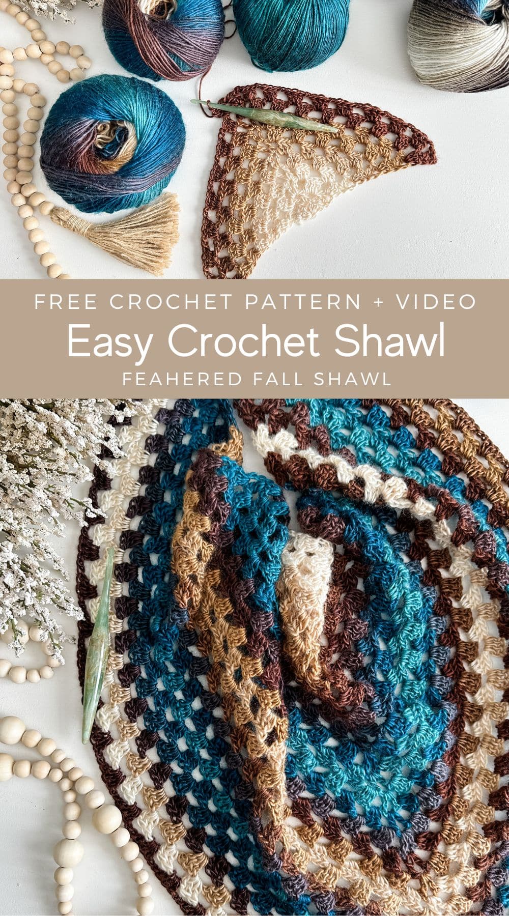 Feathered Fall Shawl - Crochet Pattern - MJ's off the Hook Designs