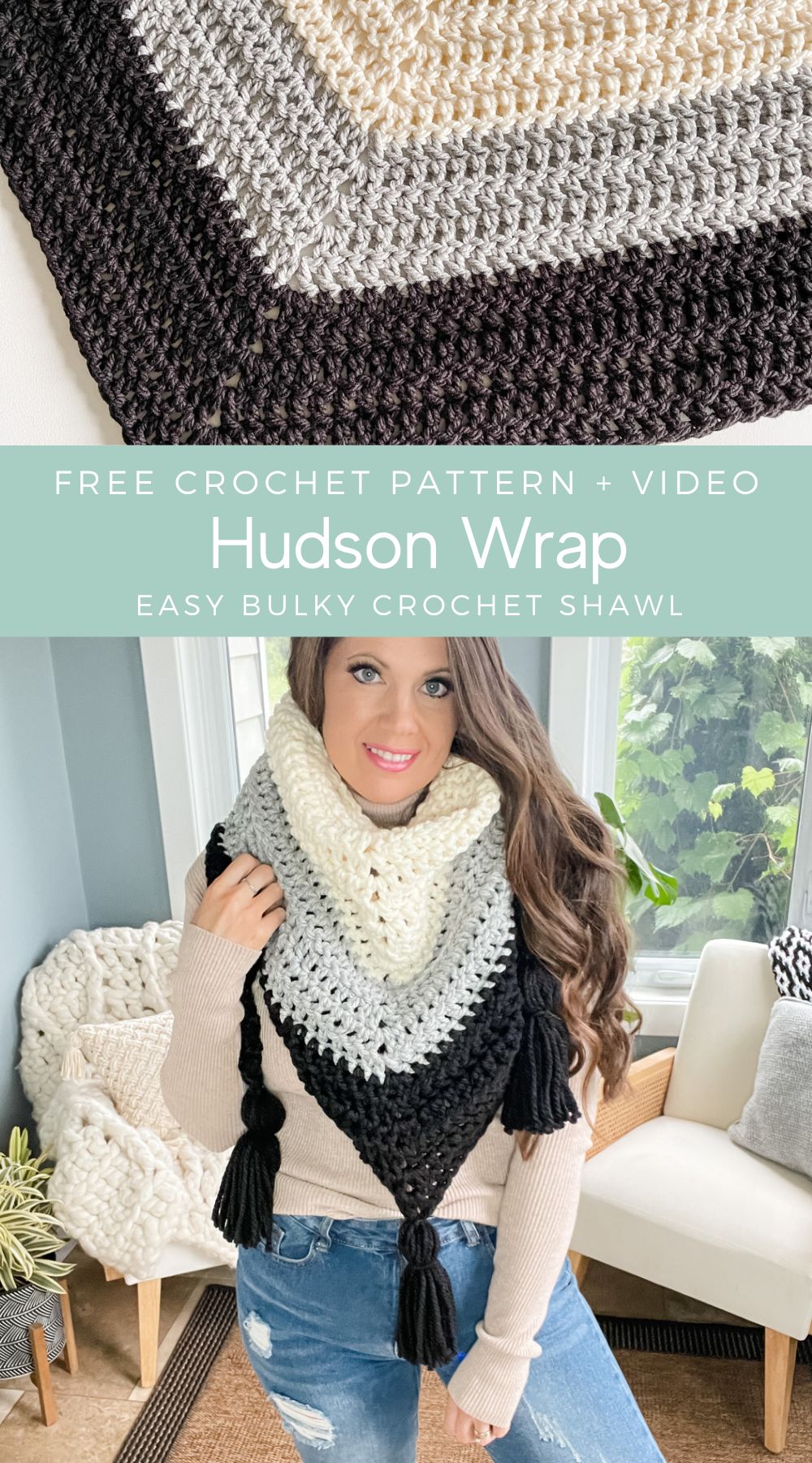 Easy Bulky Crochet Shawl - MJ's off the Hook Designs
