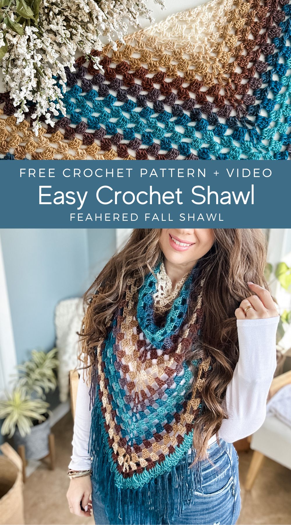Feathered Fall Shawl - Crochet Pattern - MJ's off the Hook Designs