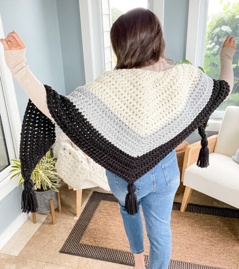 Easy Bulky Crochet Shawl - MJ's off the Hook Designs