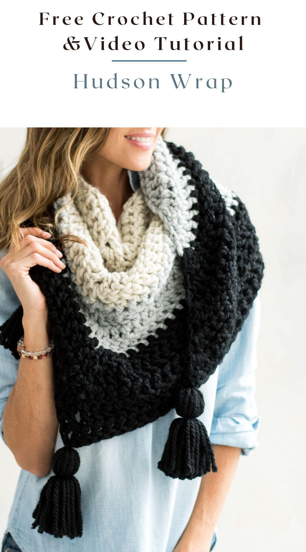 Easy Bulky Crochet Shawl - MJ's off the Hook Designs