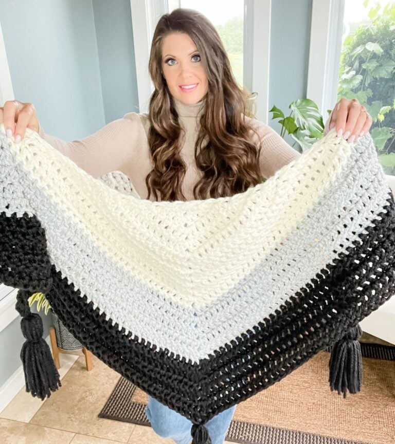 Easy Bulky Crochet Shawl - MJ's off the Hook Designs