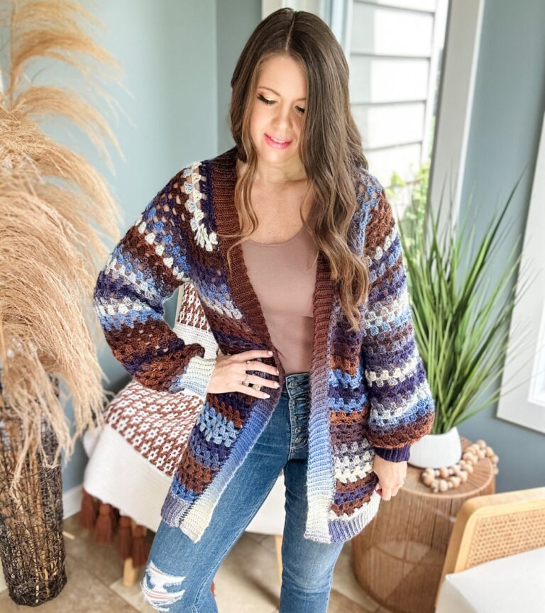Crochet Hooded Cardigan for Children with a Charming Design