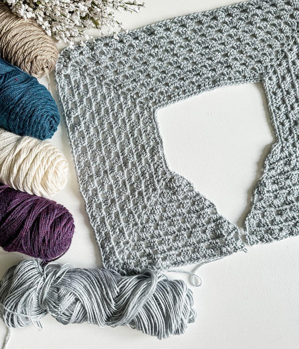 Crochet V-Neck Sweater - MJ's off the Hook Designs