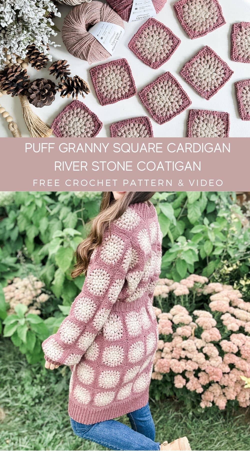 Granny Square Pattern: River Stone Crochet Coatigan - MJ's off the Hook ...
