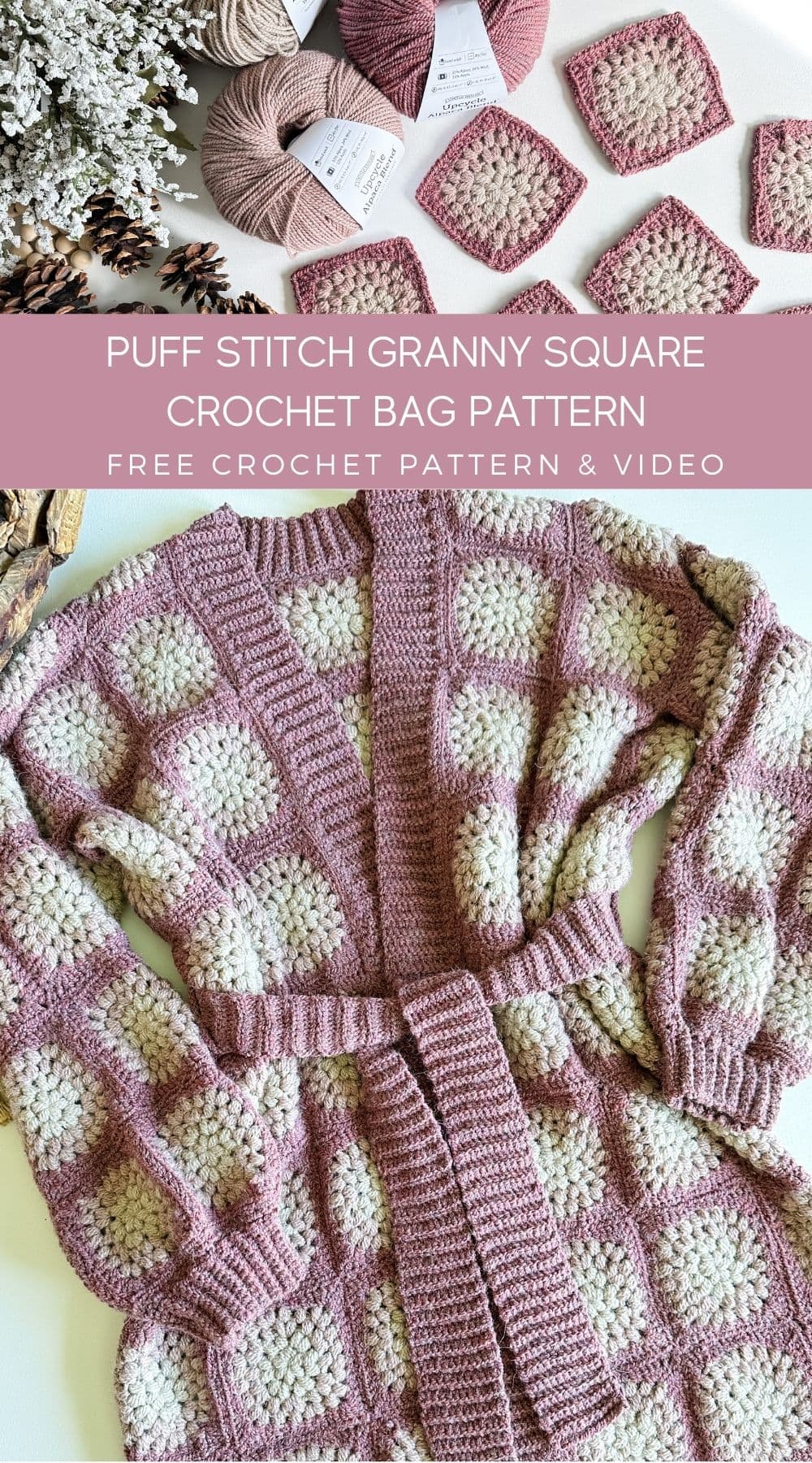 Granny Square Pattern: River Stone Crochet Coatigan - MJ's off the Hook ...