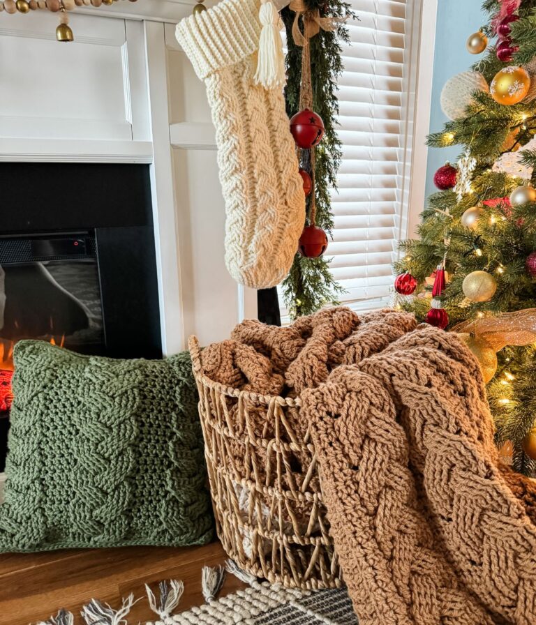 The Best Cabled Stocking Crochet Pattern for Holidays