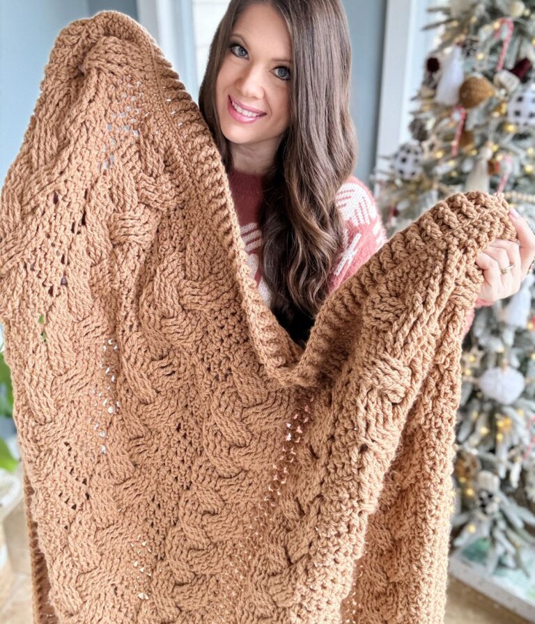 Unlock Your Creativity with This Crochet Cabled Throw Blanket