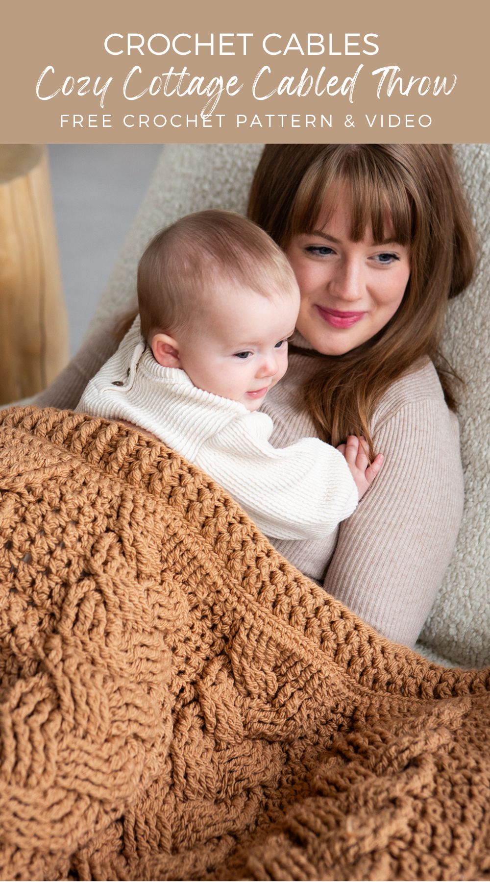 Unlock Your Creativity with This Crochet Cabled Throw Blanket