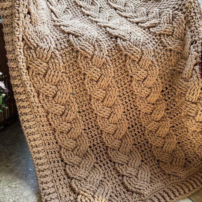 Unlock Your Creativity with This Crochet Cabled Throw Blanket
