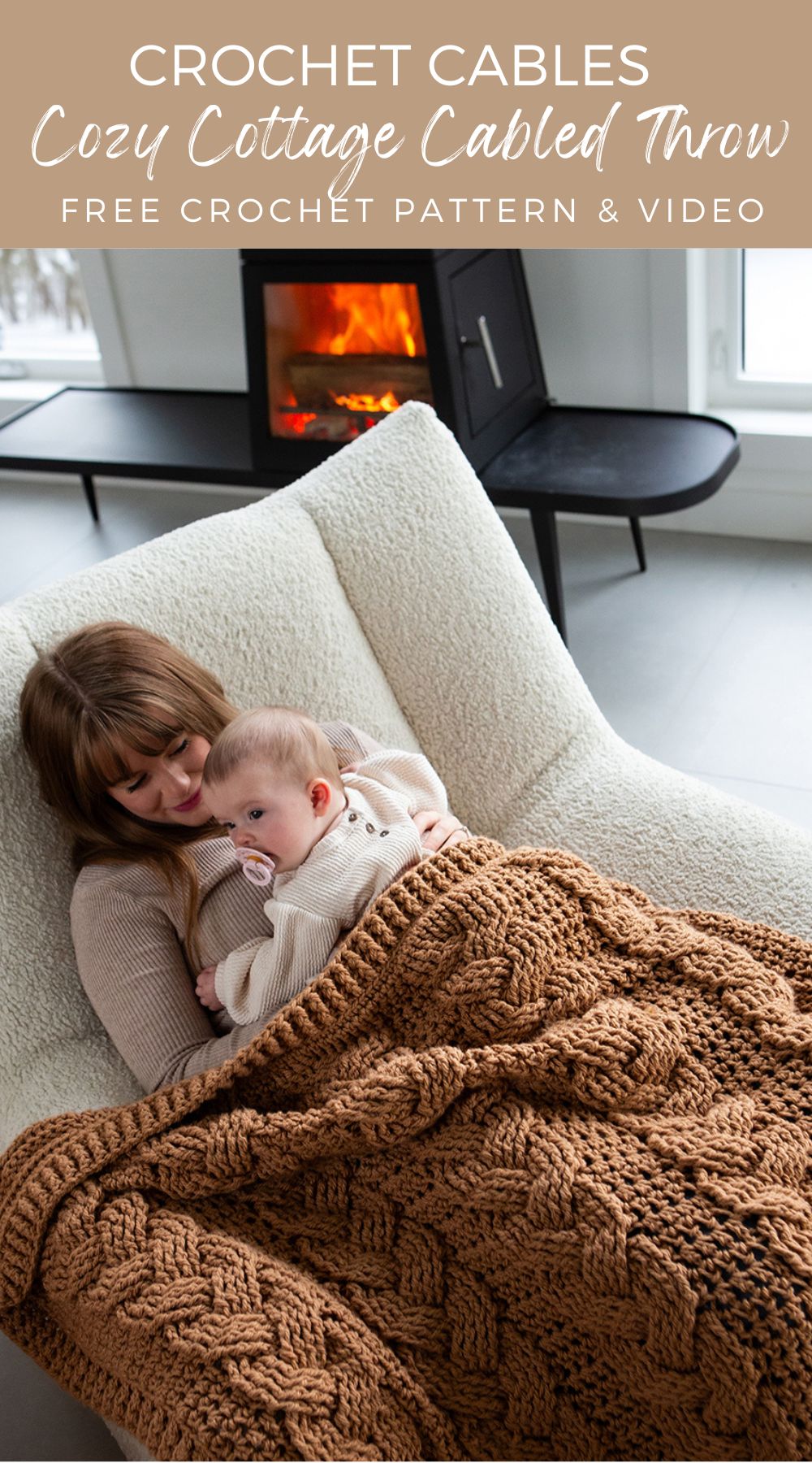 Unlock Your Creativity with This Crochet Cabled Throw Blanket