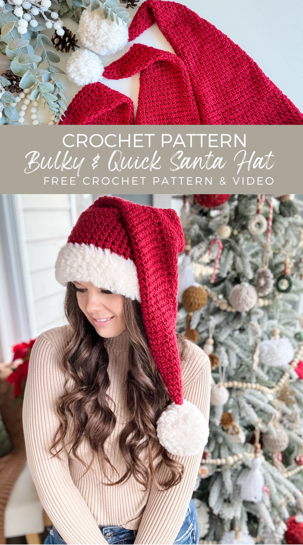 Learn How To Crochet The Perfect Santa Hat