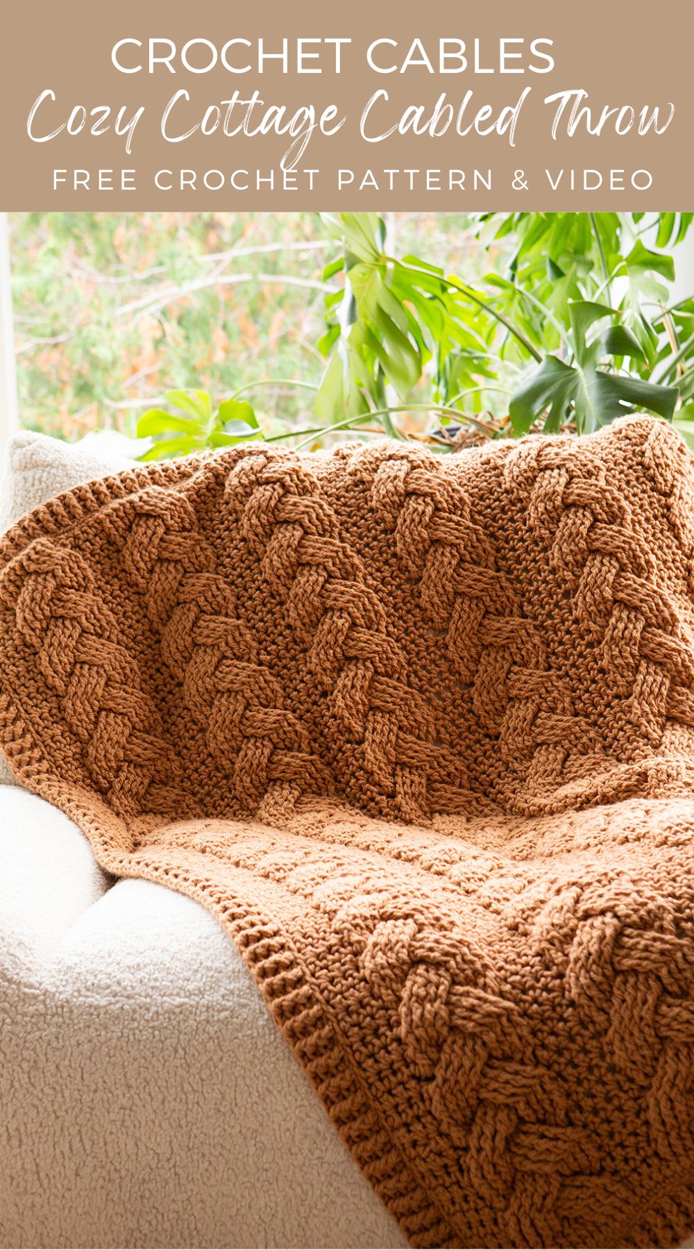 Unlock Your Creativity with This Crochet Cabled Throw Blanket