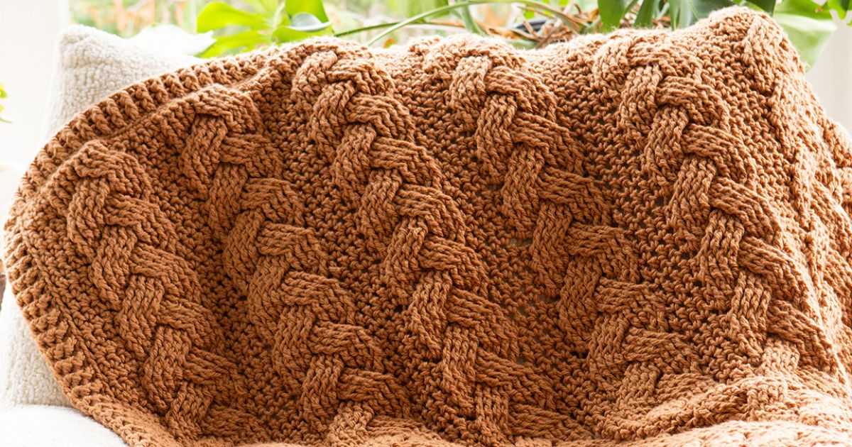 Unlock Your Creativity with This Crochet Cabled Throw Blanket