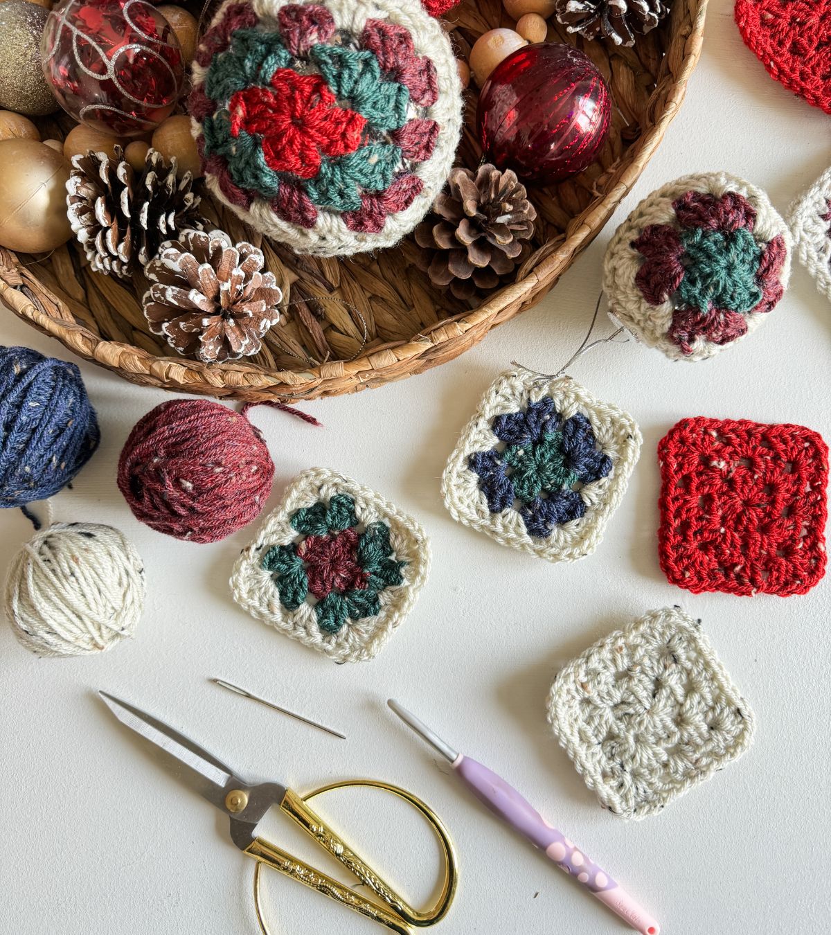 How to Make a Granny Square Christmas Ornament