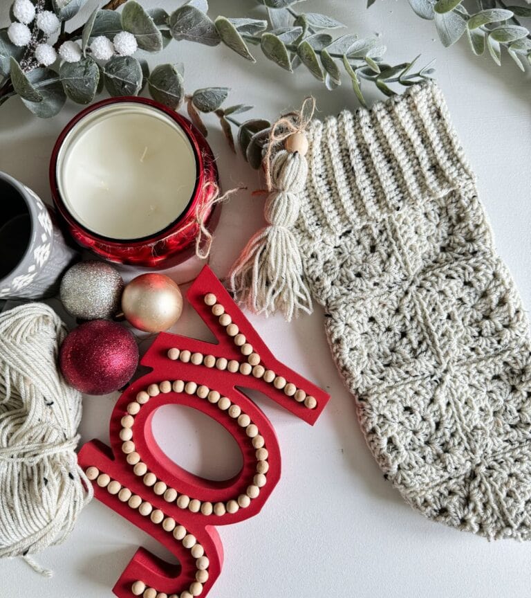 Learn How to Crochet a Christmas Stocking with Granny Squares