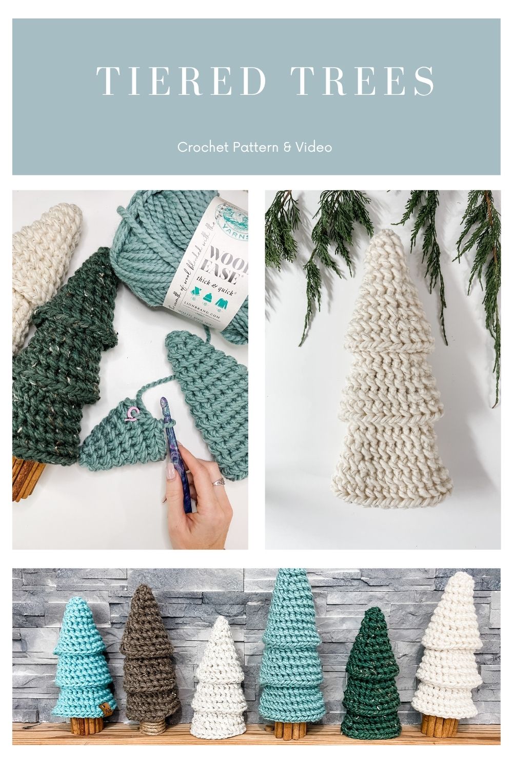 Rustic Farmhouse Tiered Trees - MJ's off the Hook Designs