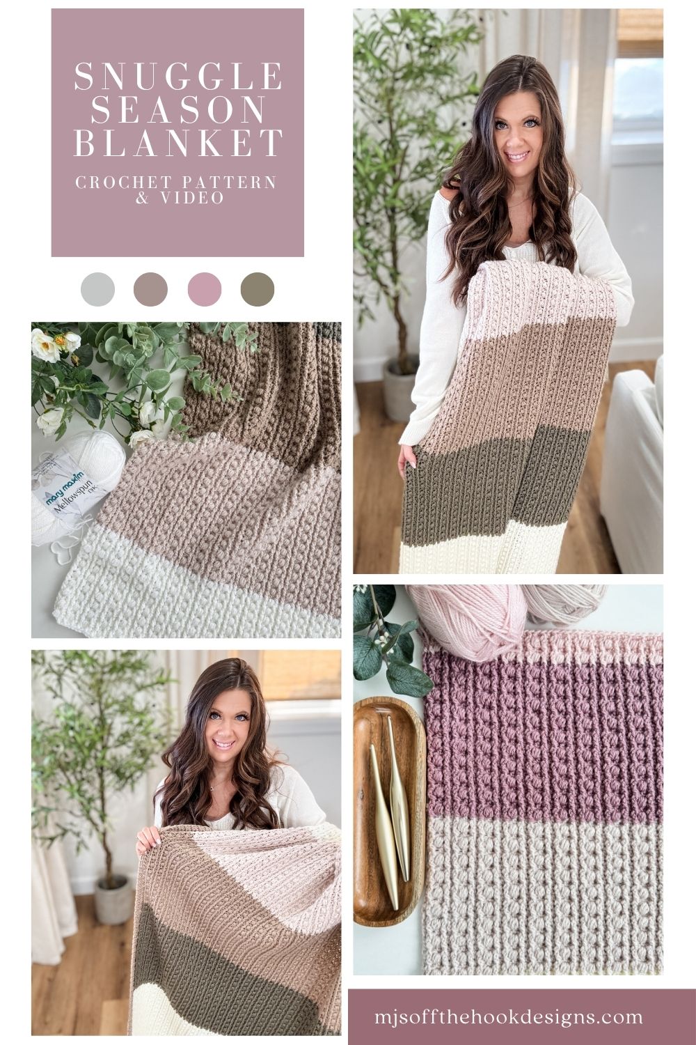 Free Textured Crochet Throw Pattern - MJ's off the Hook Designs