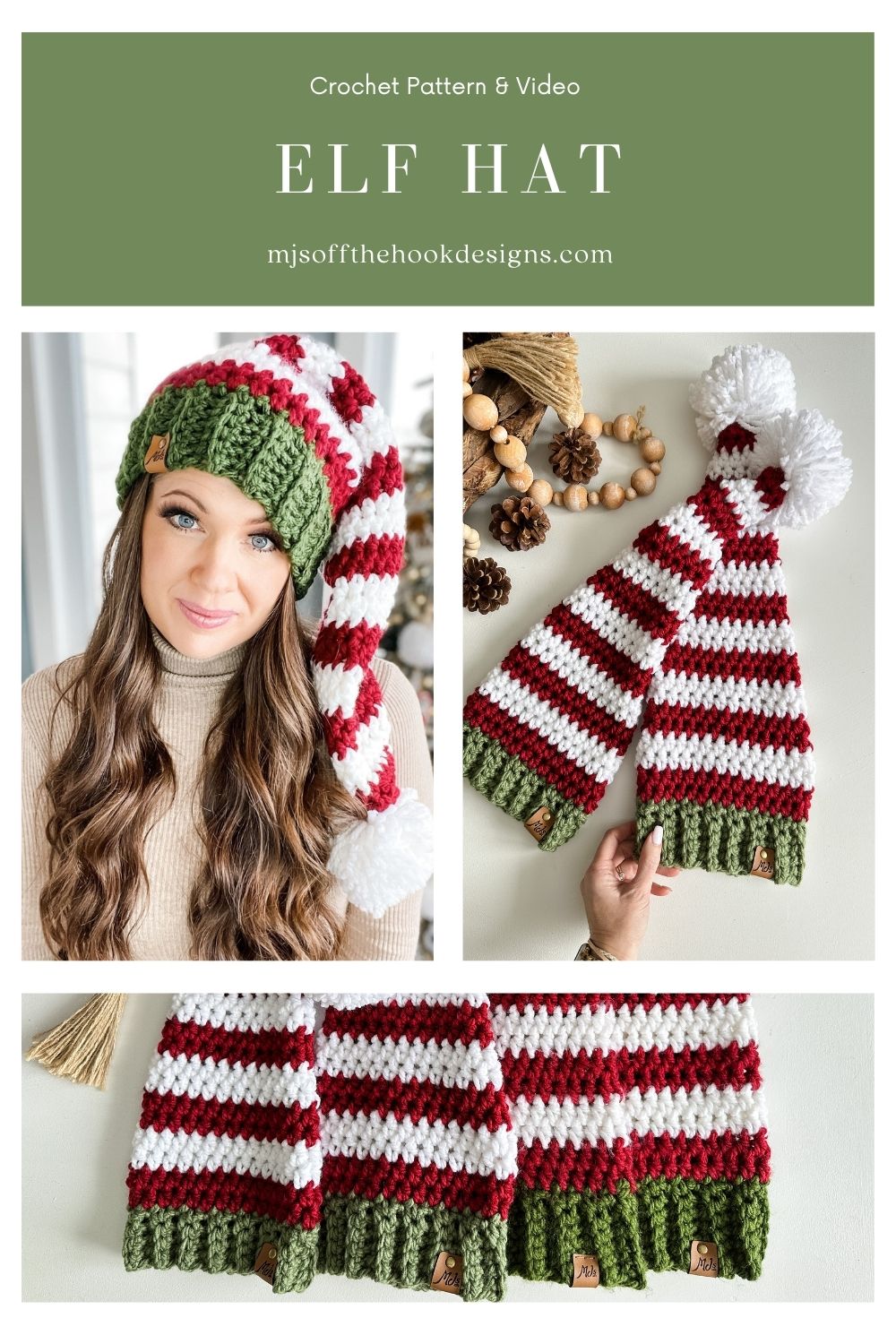 Bulky & Quick Christmas Elf Hat: Free Crochet Pattern - MJ's off the ...