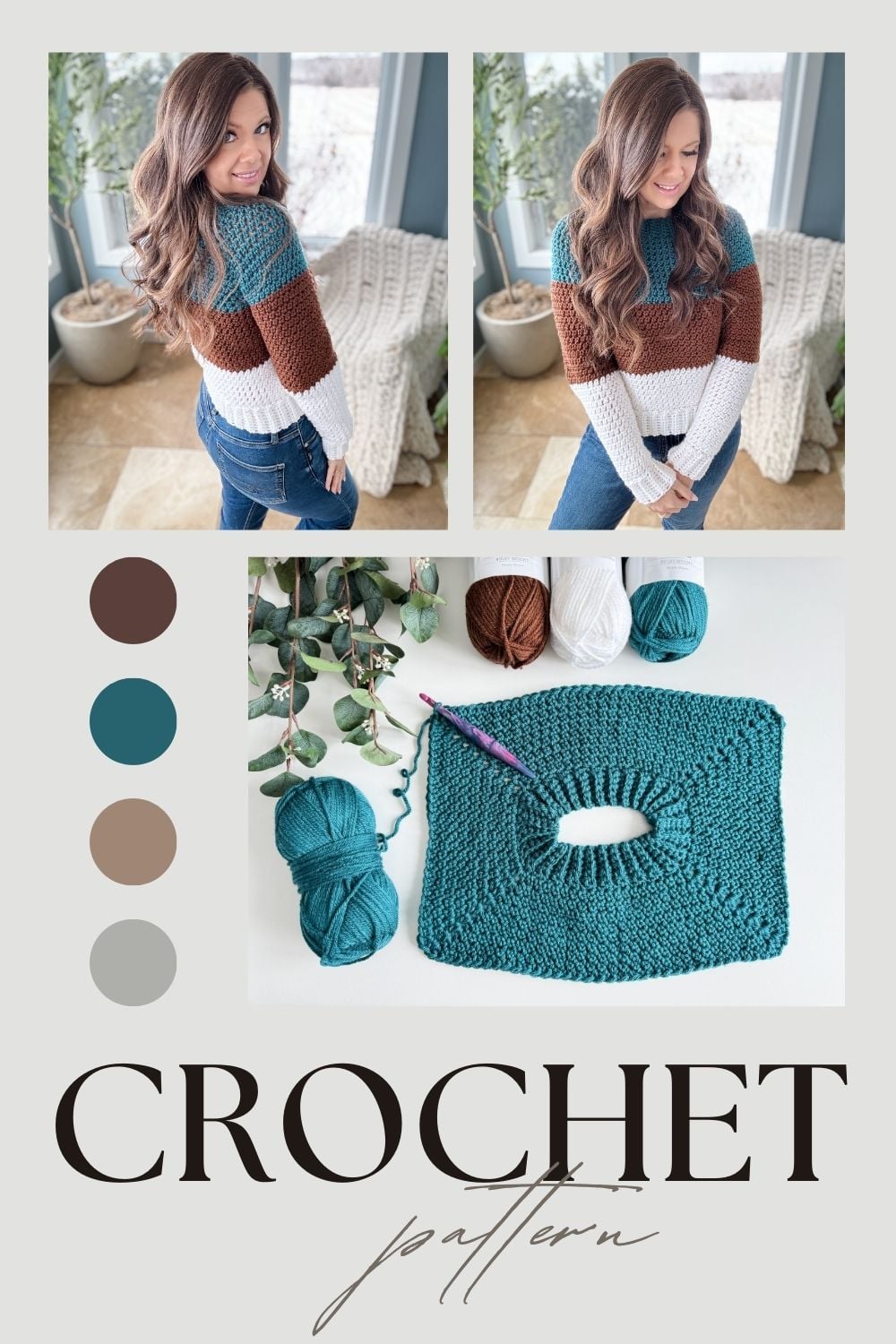 Free Crochet Pullover Pattern: Top-Down Raglan Style