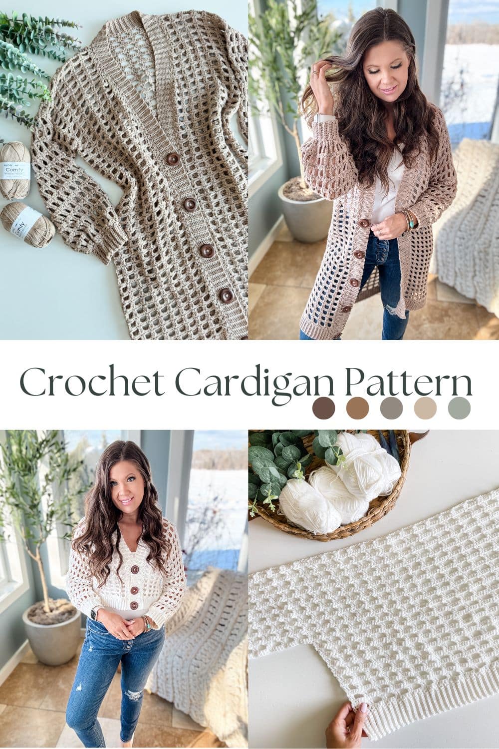 Free Pattern For Crochet Cardigan- Peek A Boo Cardigan - MJ's off the ...