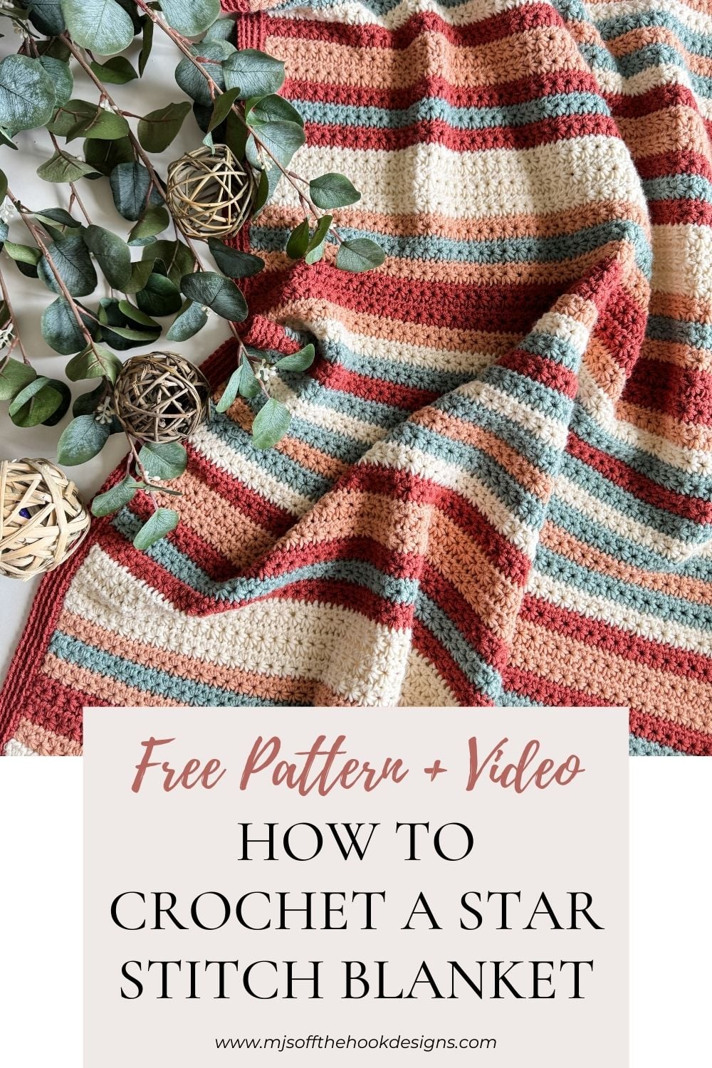 Crochet The Star Stitch: Free Crochet Striped Blanket Pattern
