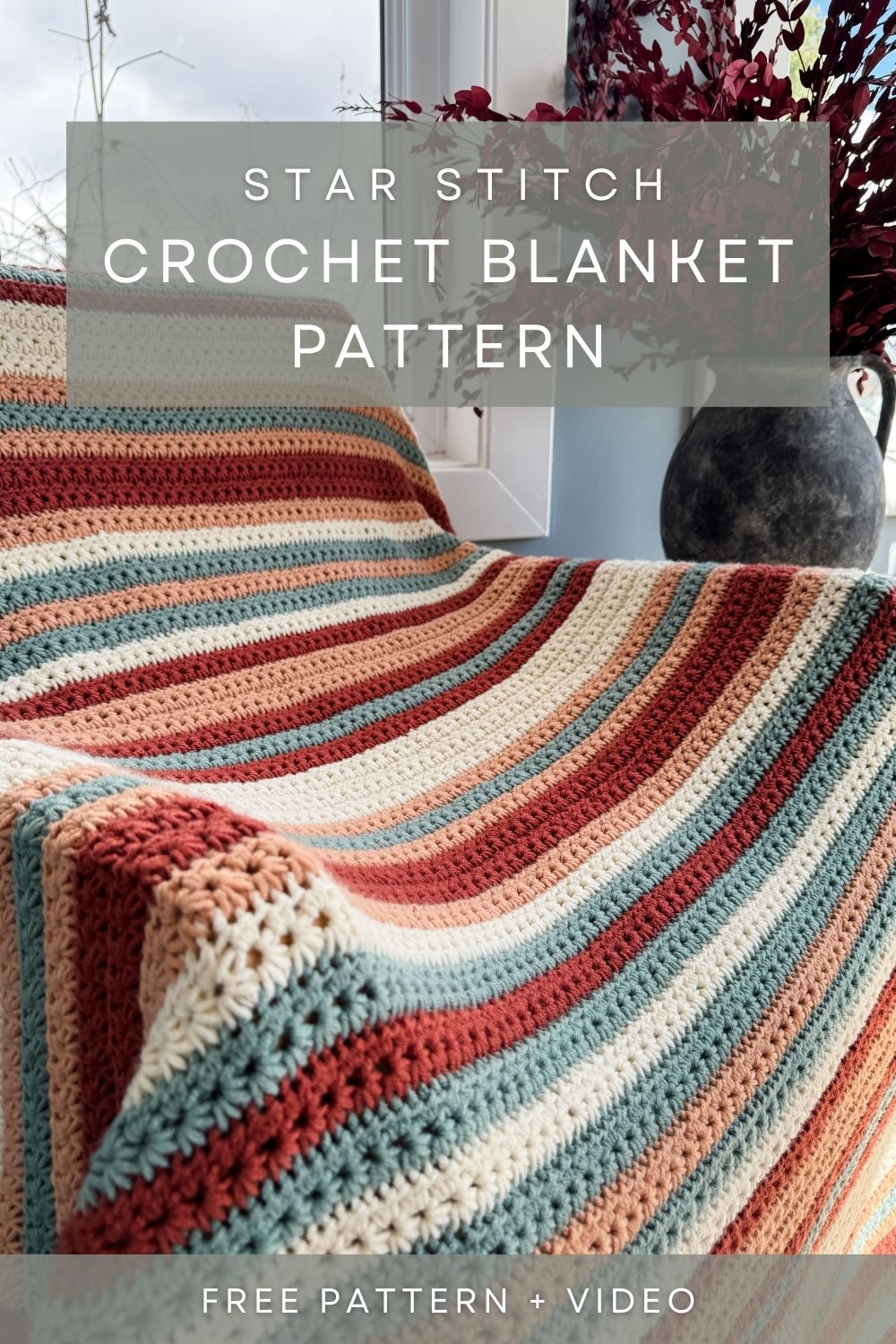 Crochet The Star Stitch: Free Crochet Striped Blanket Pattern