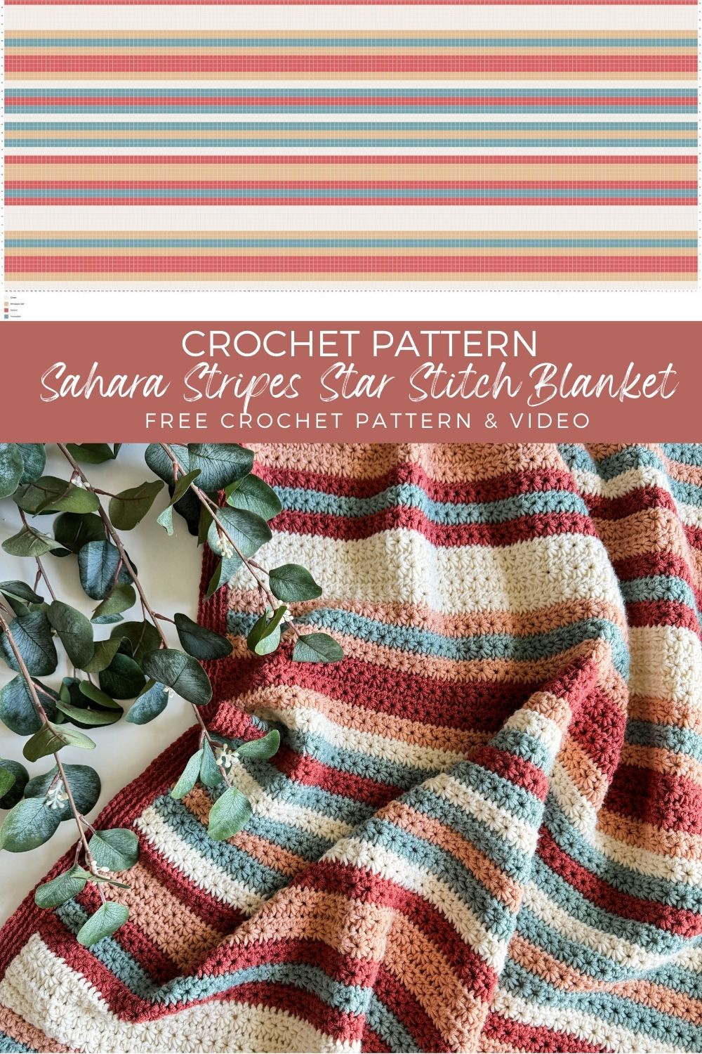 Crochet The Star Stitch: Free Crochet Striped Blanket Pattern