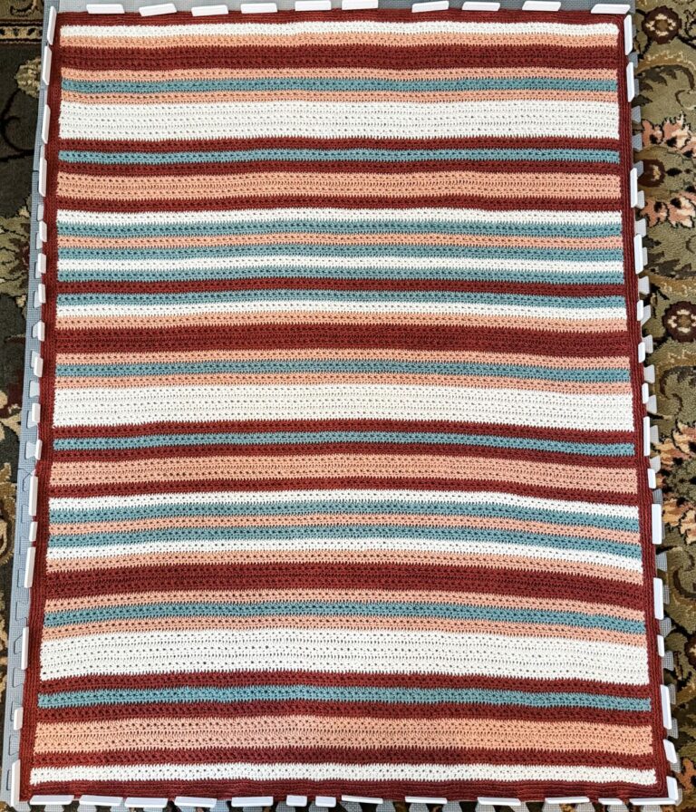 Crochet The Star Stitch: Free Crochet Striped Blanket Pattern