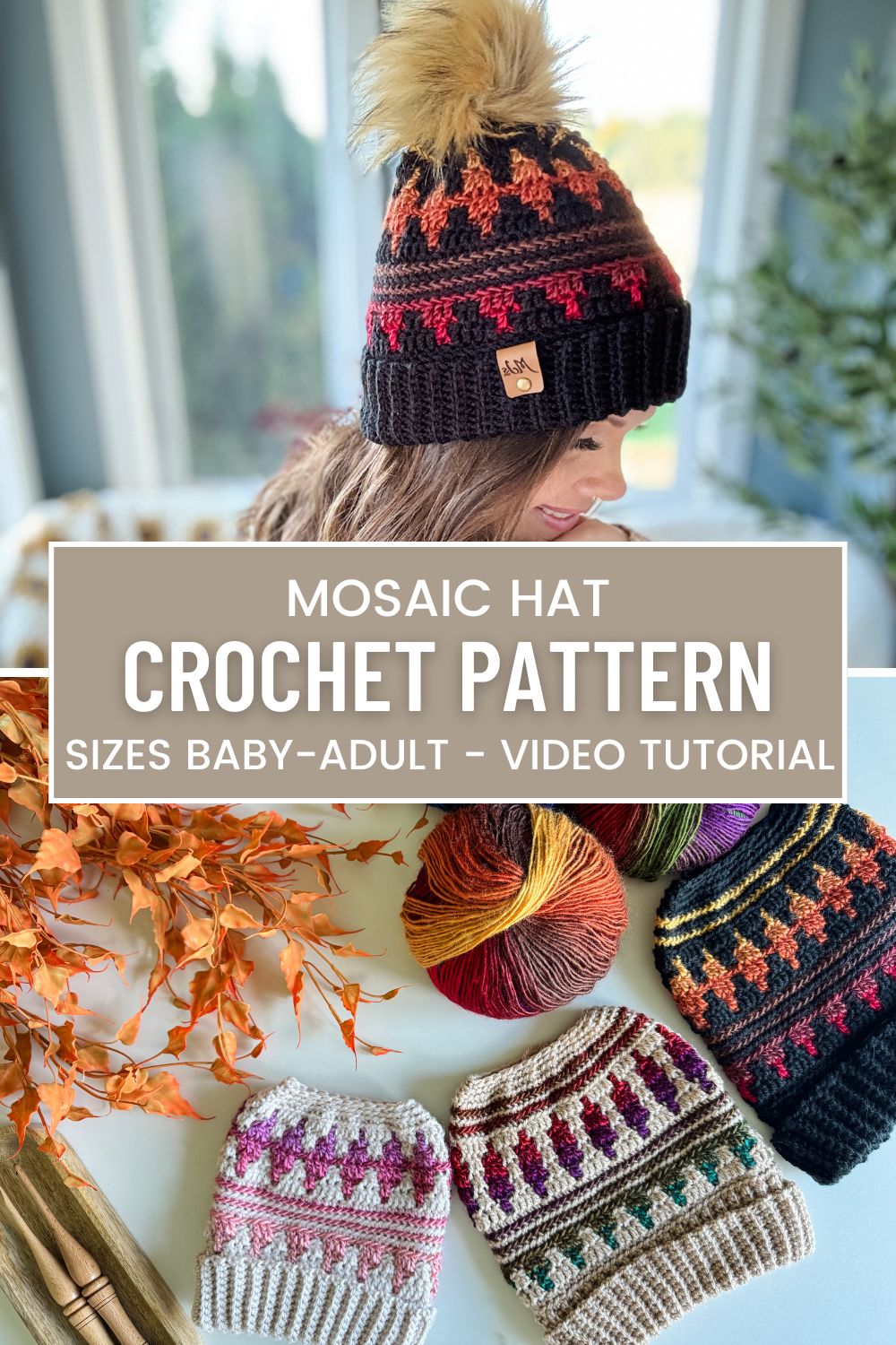 Free Mosaic Hat Pattern: Cozy and Stylish Accessory - MJ's off the Hook ...