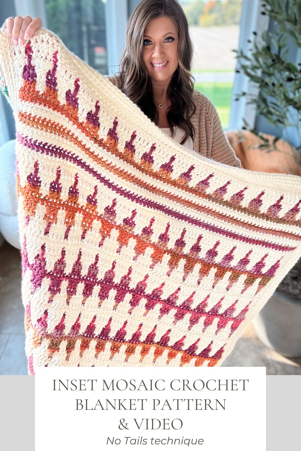 Free Mosaic Crochet Blanket Pattern - MJ's off the Hook Designs