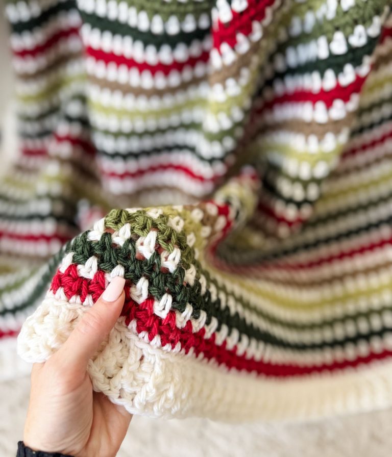 Quick & Easy Moss Stitch Blanket Free Crochet Pattern - MJ's off the ...