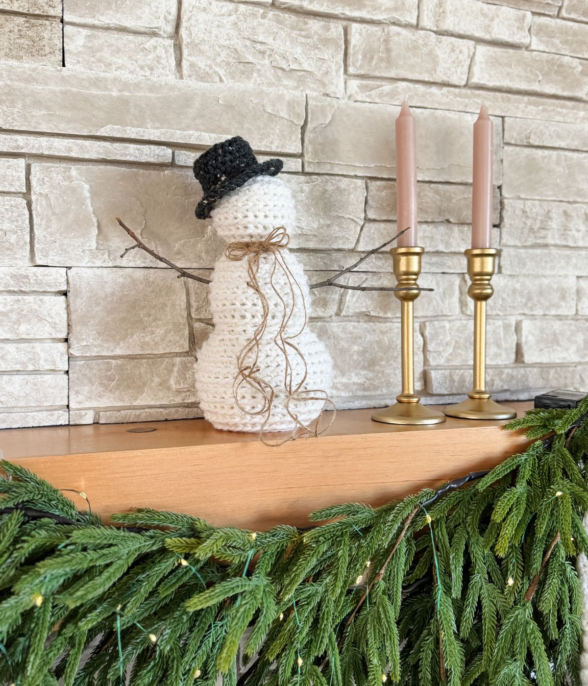 Free Easy Crochet Snowman Pattern: Rustic Farmhouse Snowman - MJ's off ...